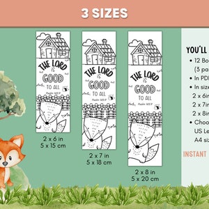 12 Coloring Bible Verse Bookmarks for Kids | Printable Woodland ...