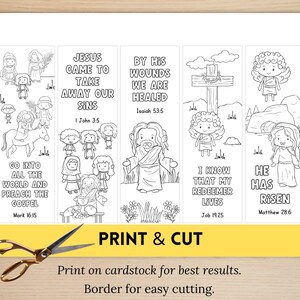 Easter Bible Verse Coloring Bookmarks & Pages | Christian Easter ...
