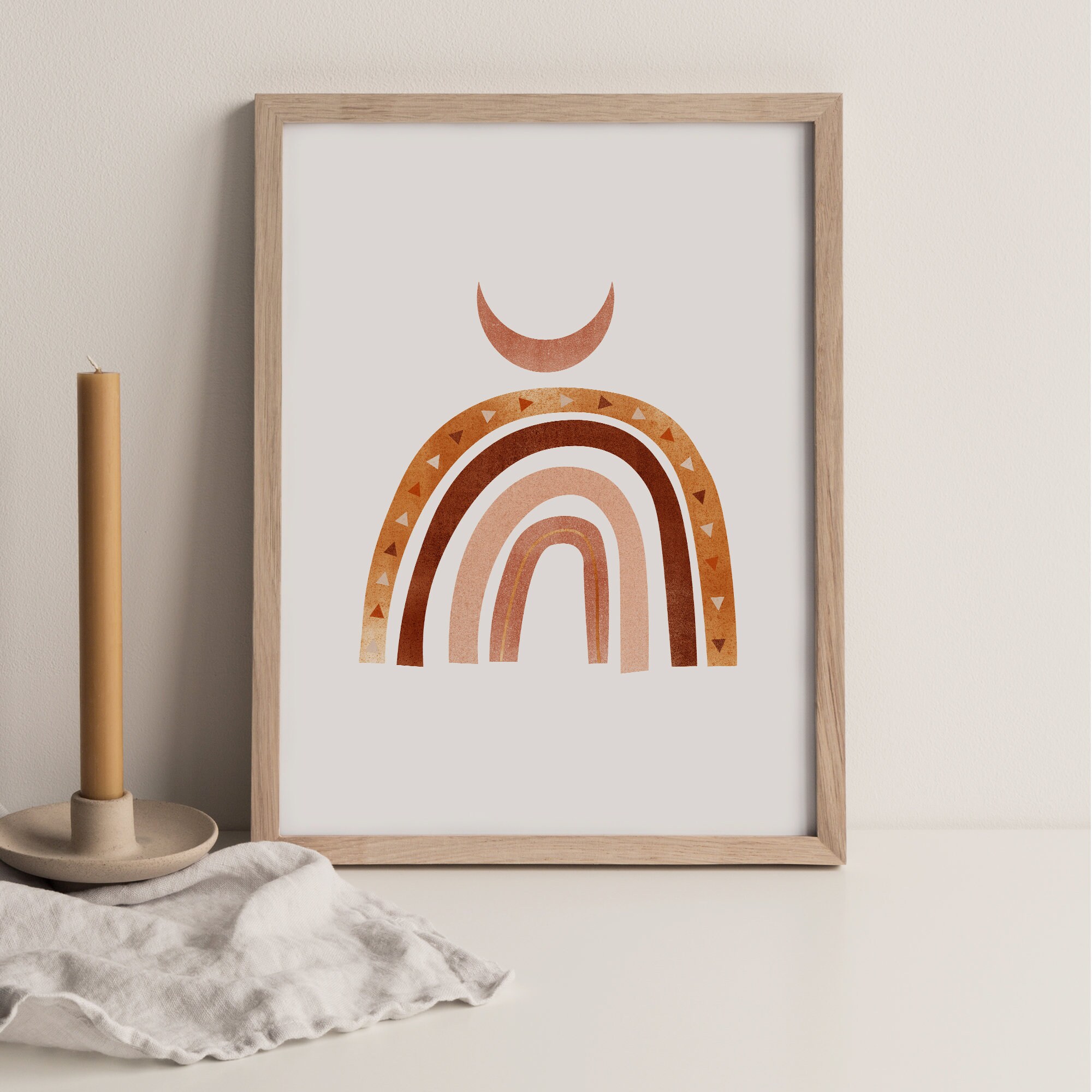 Boho arco iris imprimible arte, impresión, decoración, Boho, arte de ...