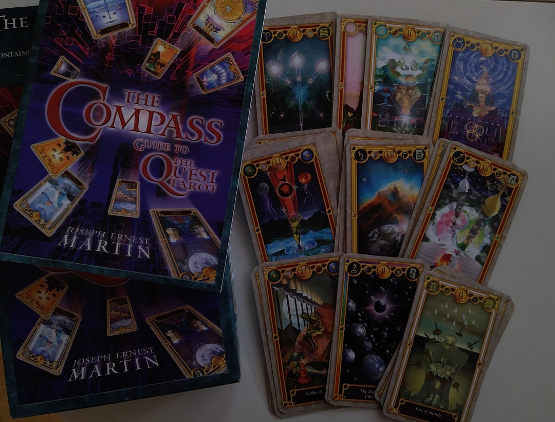 Quest Tarot Set Large Compass Book and Tarot Cards in Box - Etsy