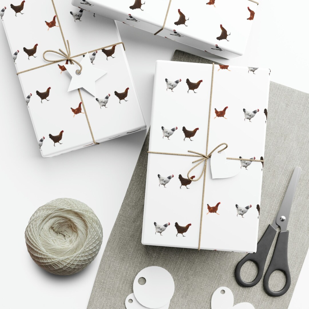 Silly Chickens on Parade Gift Wrap Papers - Etsy