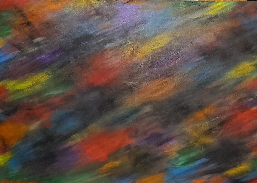 Abstract Canvas Painting. Colors Customized, Handmade to Order. - Etsy