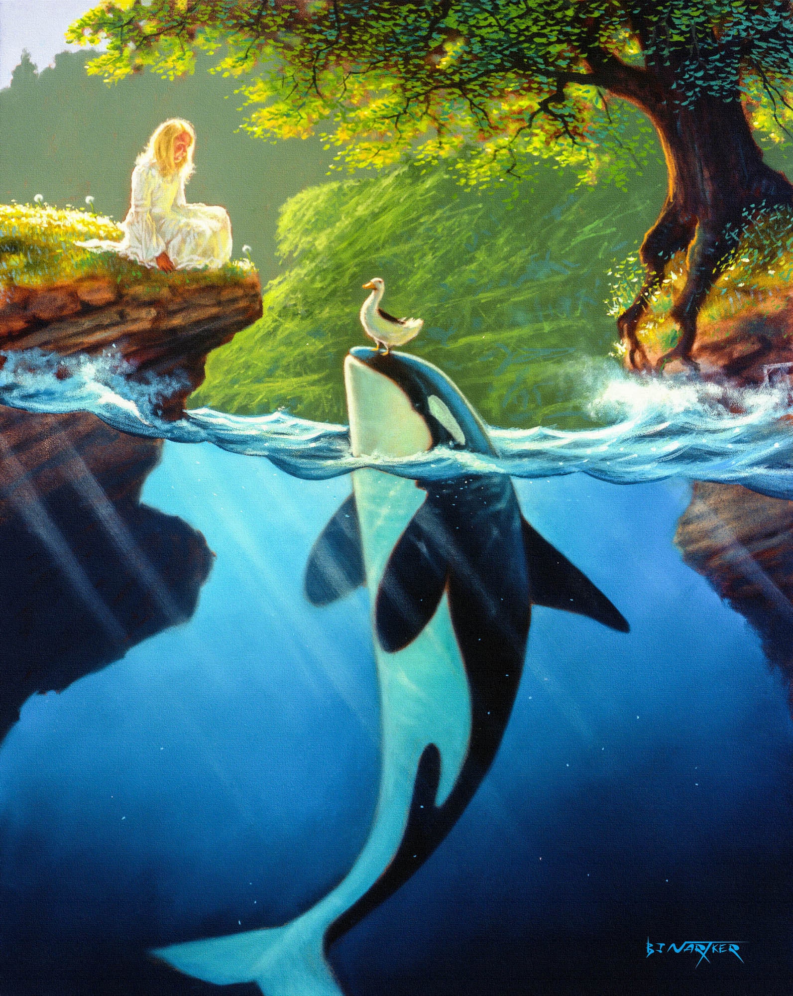 The Orca -unique Artworks-fantasy-fairy -fine Art Print - Unframed-hand ...