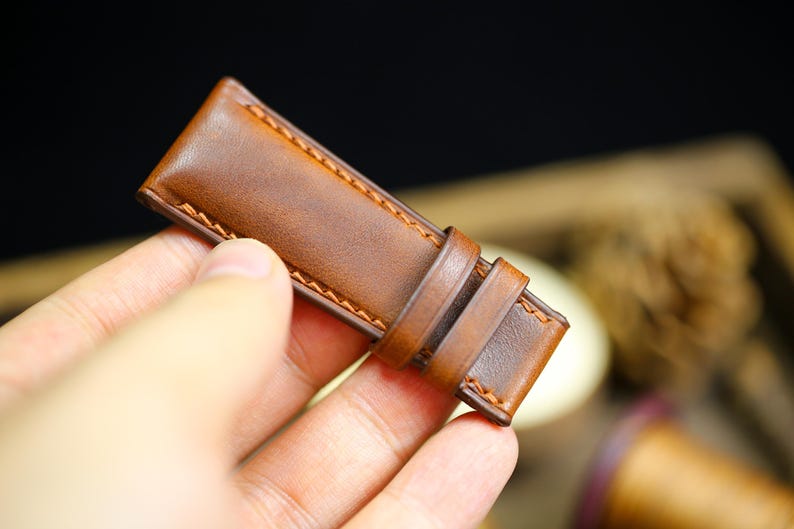 Brown Vachetta Leather Watch Strap 24mm 22mm 21mm 20mm Leather Watch ...