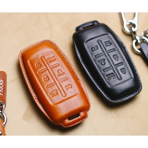 GENESIS Key Fob Cover 6 8 Buttons 2022 2021 Leather Key Fob Case ...