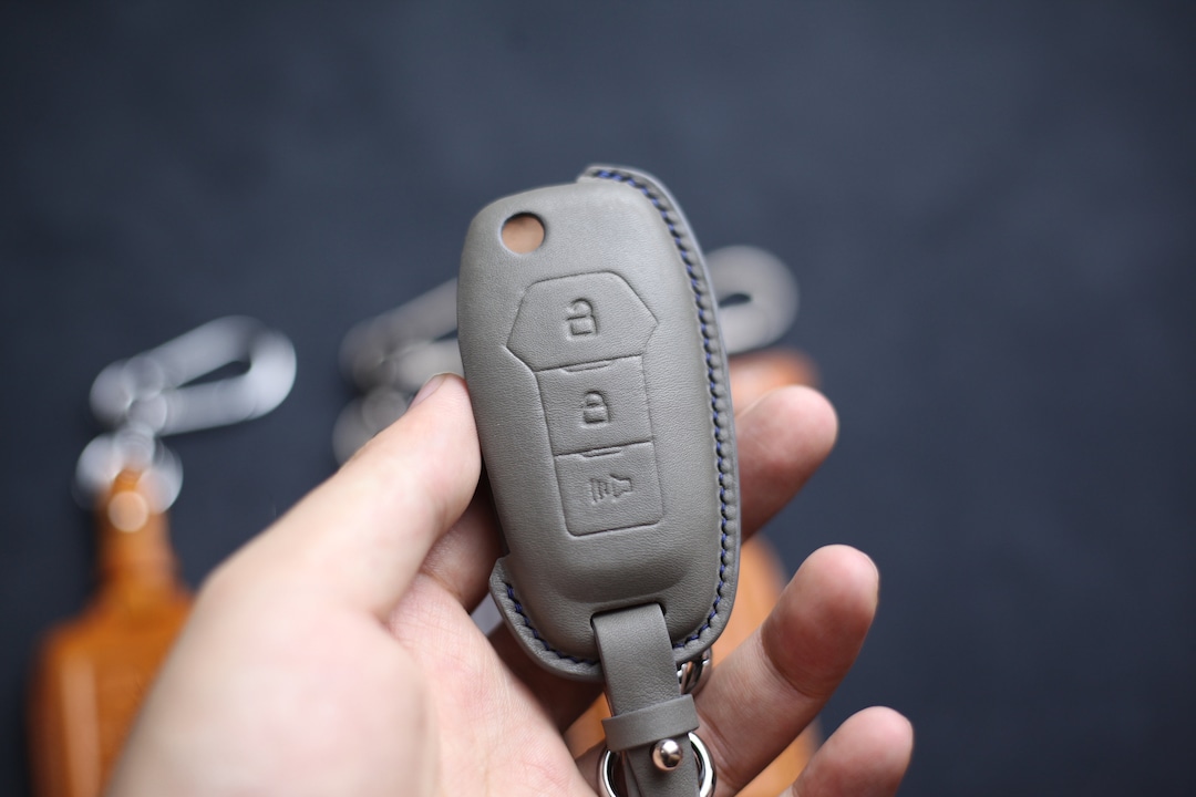 For Bronco Ford Flip Key 3 4 Buttons Leather Key Fob Cover Case for ...