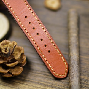 British Tan Leather Bund Strap 20mm, 22mm Bund Watch Band 16mm 24mm ...