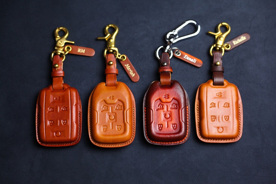 Fit for 2024 Acadia Key Fob Cover Canyon Remote Case Leather Holster ...