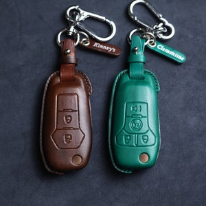 Ford Flip Key Leather Key Fob Cover 3 4 Buttons Key Case for Ford ...