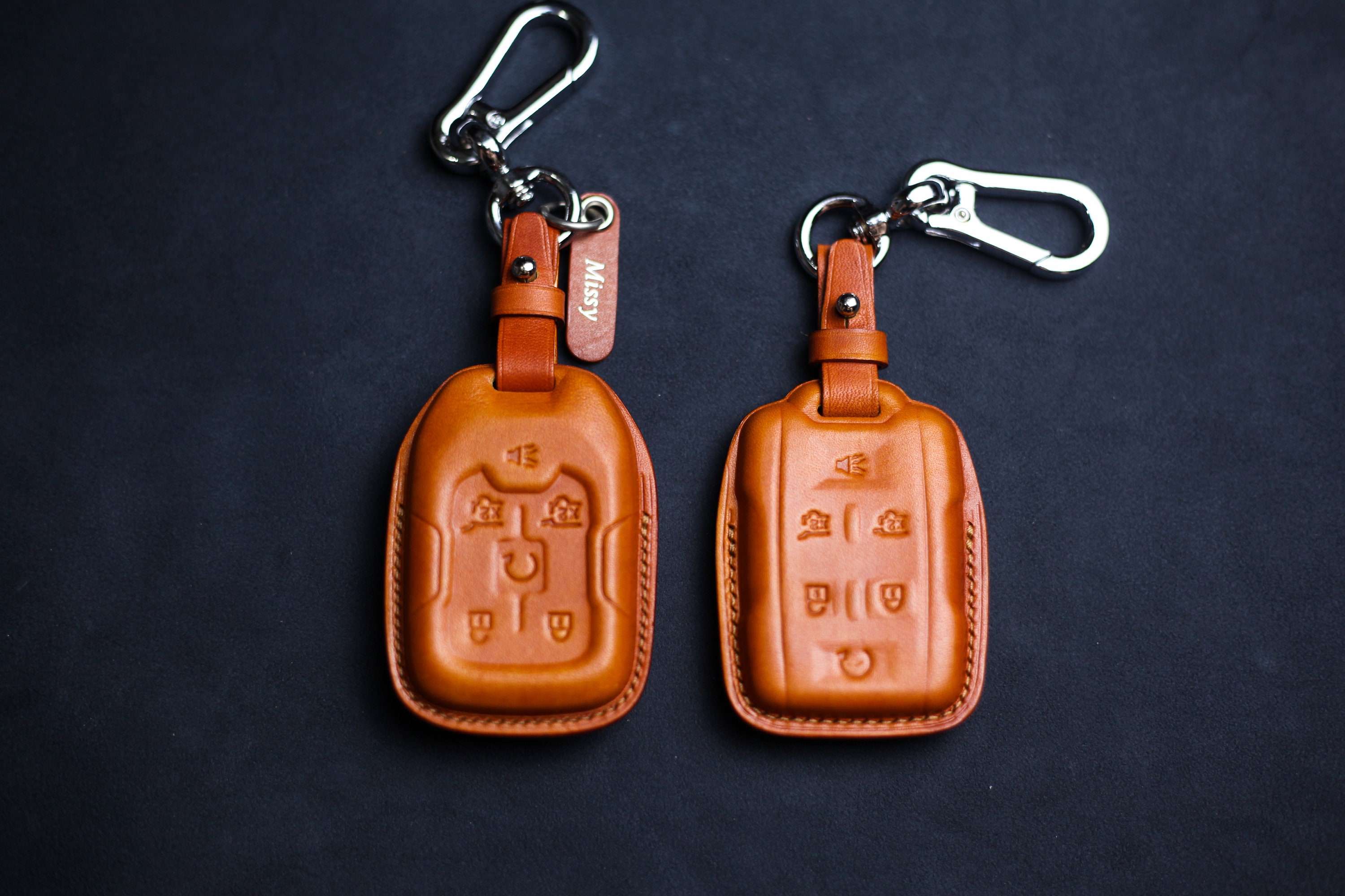 Leather Key Fob Cover for 2021 2022 2023 Chevy Silverado Smart Remote Case Chevy Suburban 2020 Yukon XL G M C Accessories Keyless Holder Etsy