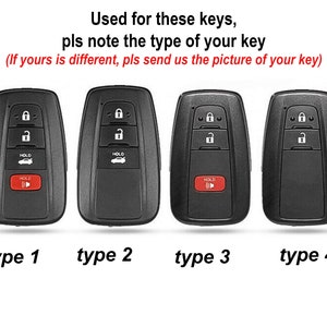 Leather Key Fob Cover for Toyota 2 3 4 Buttons RAV4 Cross Camry 70 CHR ...
