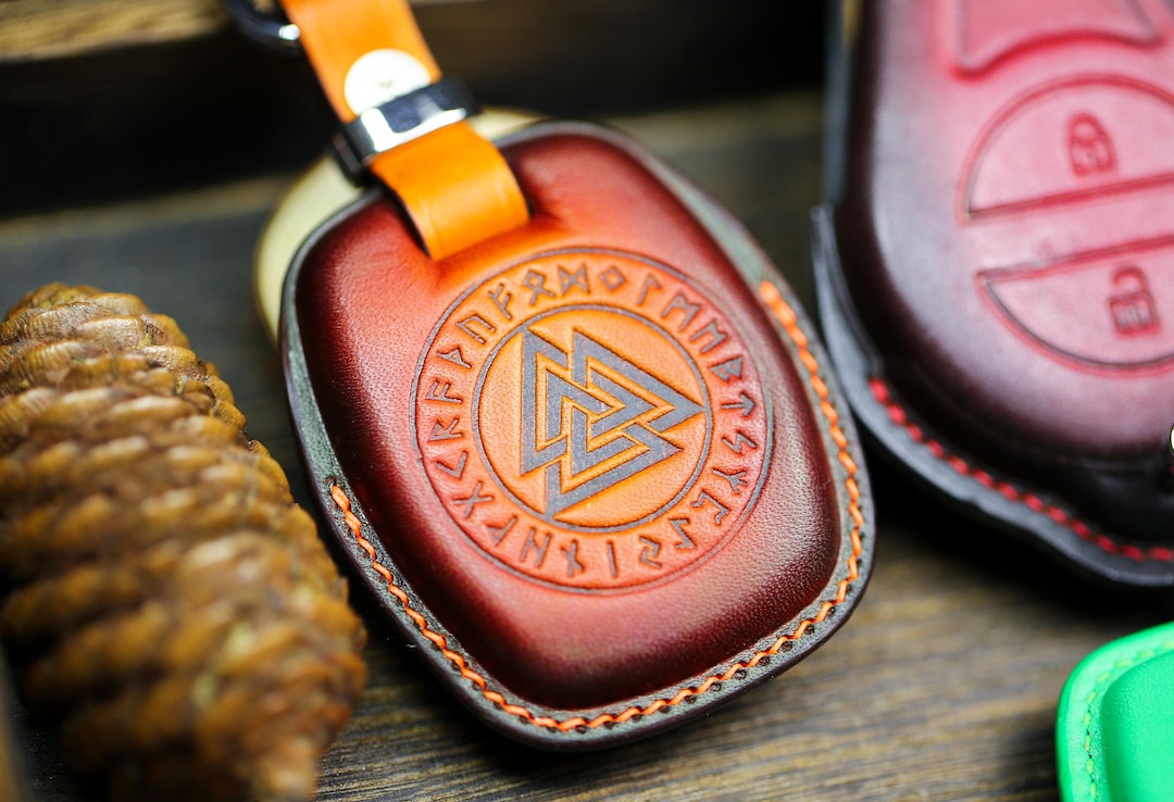 2025 Harley Key Fob Cover Leather Case Keychain Handmade Vintage Fat ...