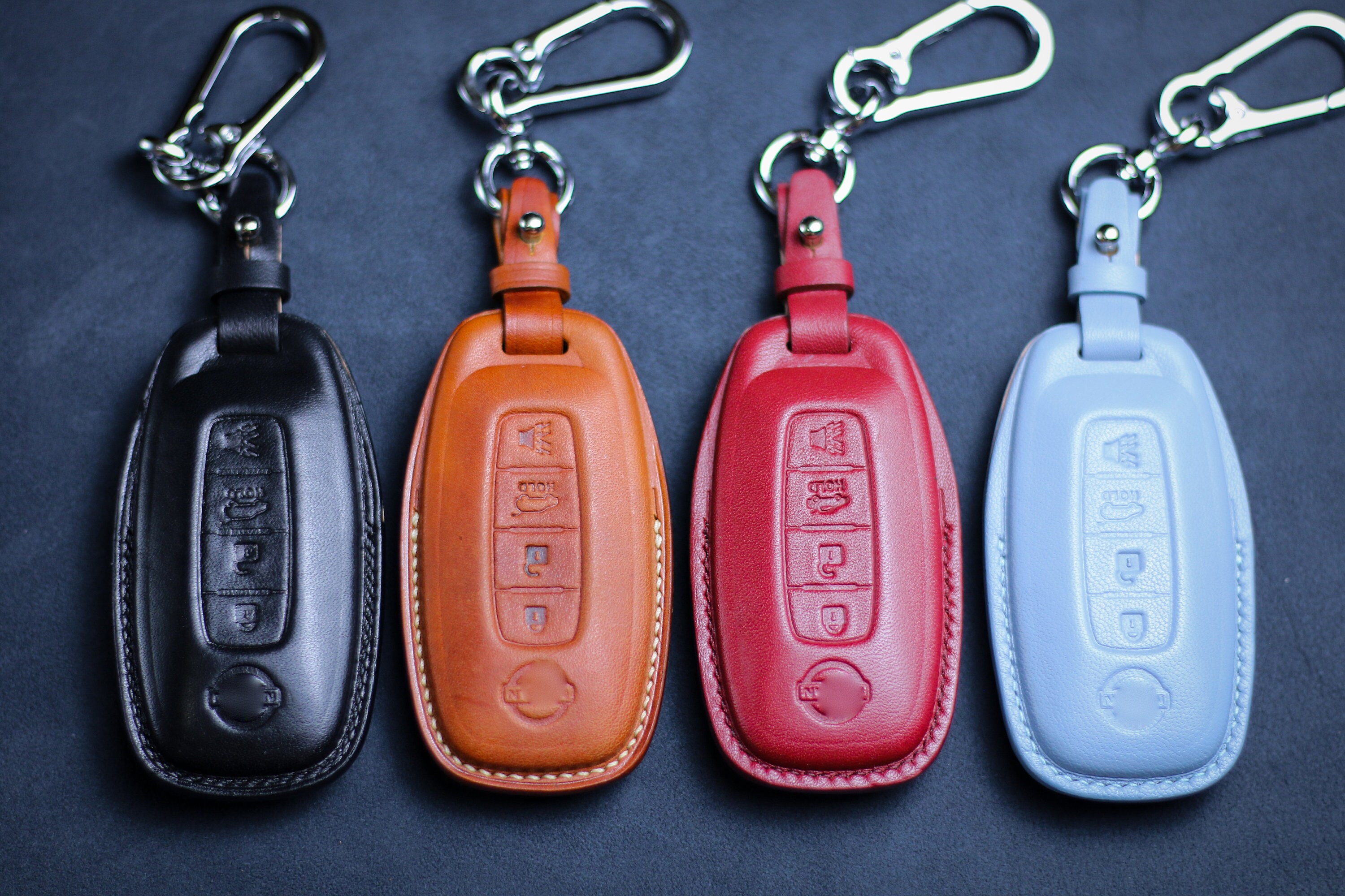 3 4 5 Button Nissaan 2023 Key Cover Leather Fob Case Pathfinder Qashaqai Rogue Altima 2023 Remote Holder for Infiniiti 2022 Niissan Keychain Etsy