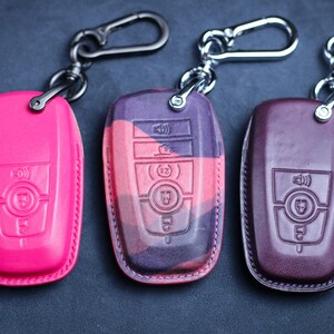 Pink Cute Bronco Key Fob Cover Leather Case for Bronco Sport 2021 2022 ...
