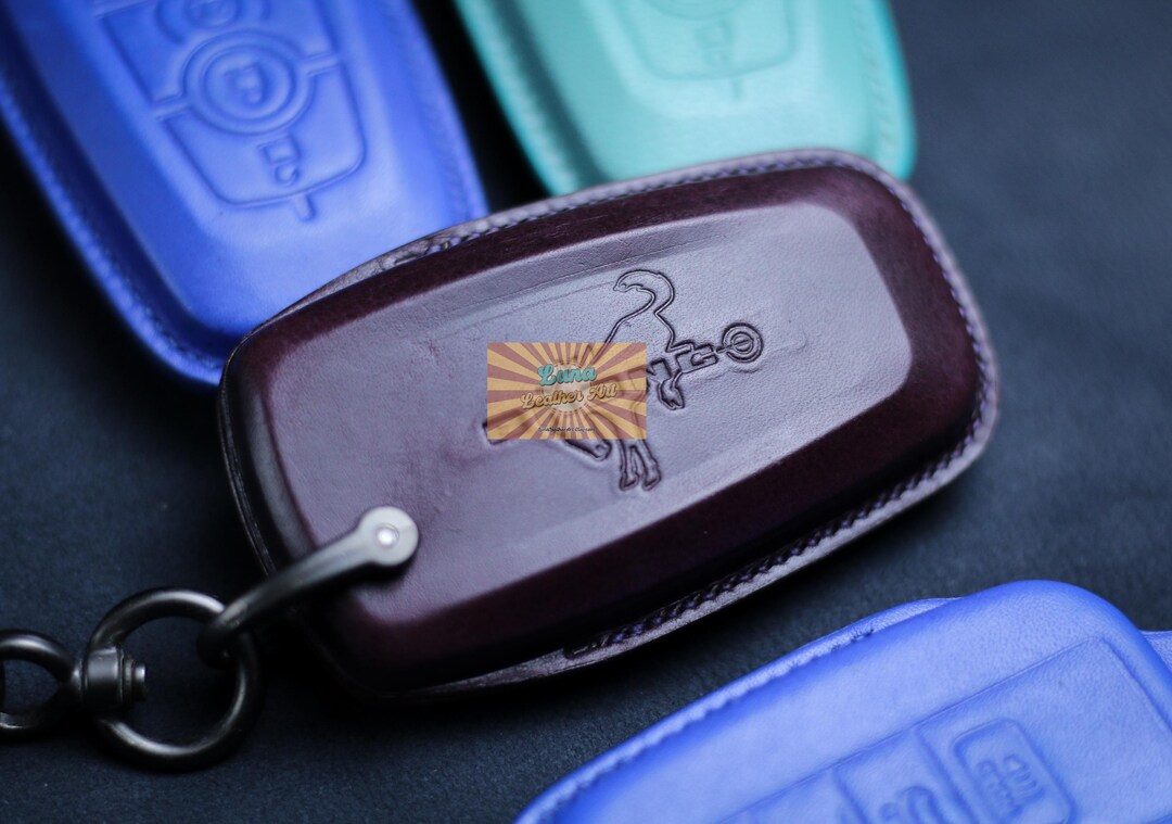 For Bronco 2025 2024 Leather Key Fob Cover 3 4 5 Buttons Smart Remote ...