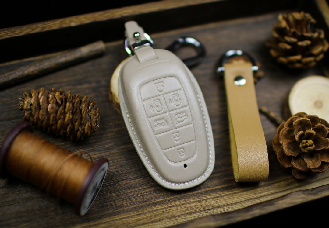 Cute Key Fob Cover for Palisade 2024 Leather Fob Case Solaris Sonata ...