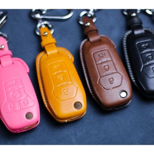 2017 Explorer Maverick Ranger F150 F250 Leather Key Fob Cover Case Ford ...