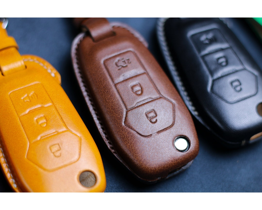 For Ford Flip Key Leather Key Fob Cover Case 2023 Ford F150 Lariat XLT ...