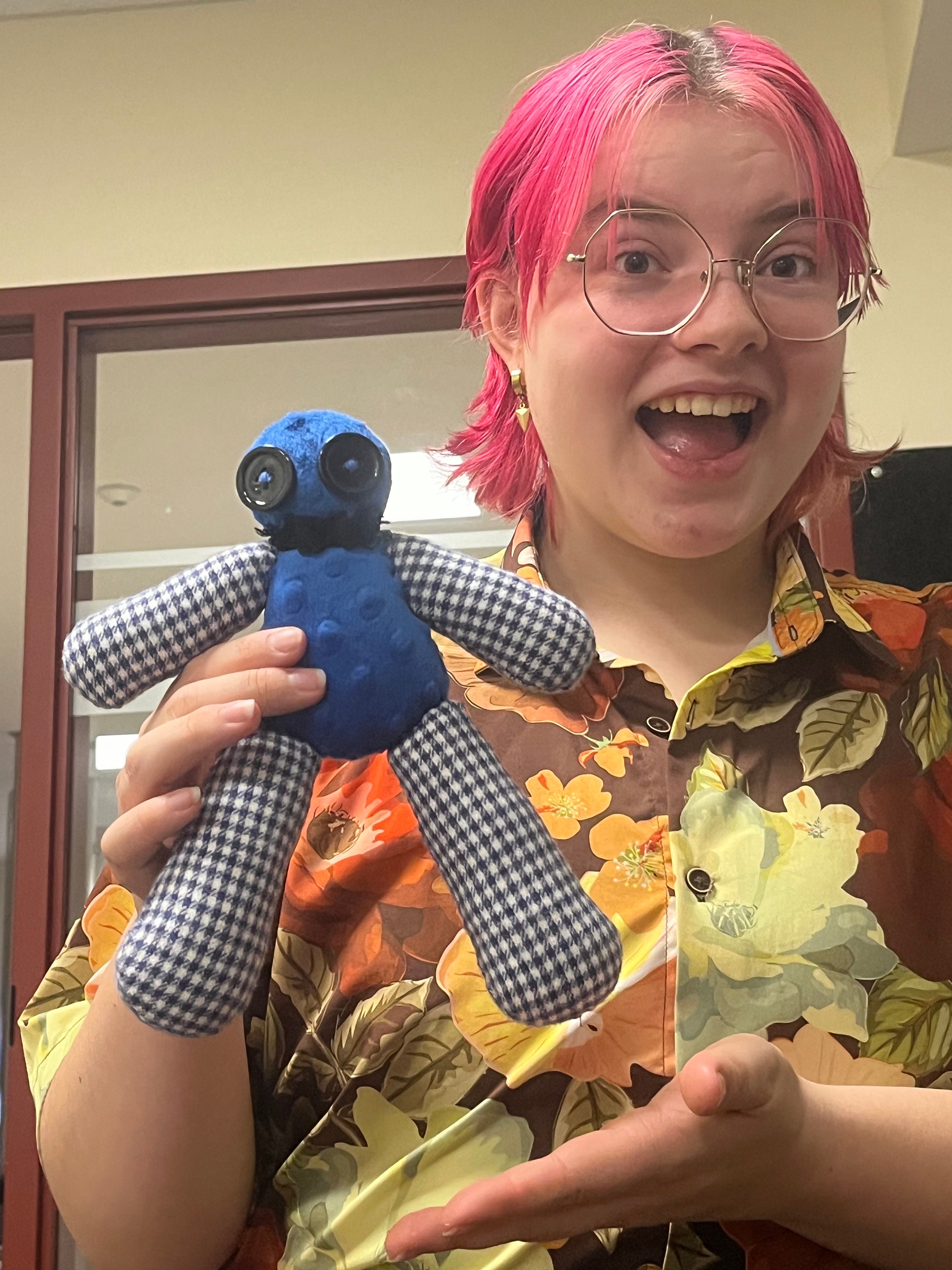 Medium Handmade Plushie Stuffed Animal Blue - Etsy