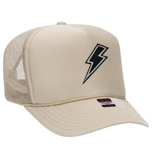 Neon Trucker Hat, Lightening Bolt Mesh Trucker Patch Hats Vacation Hat ...