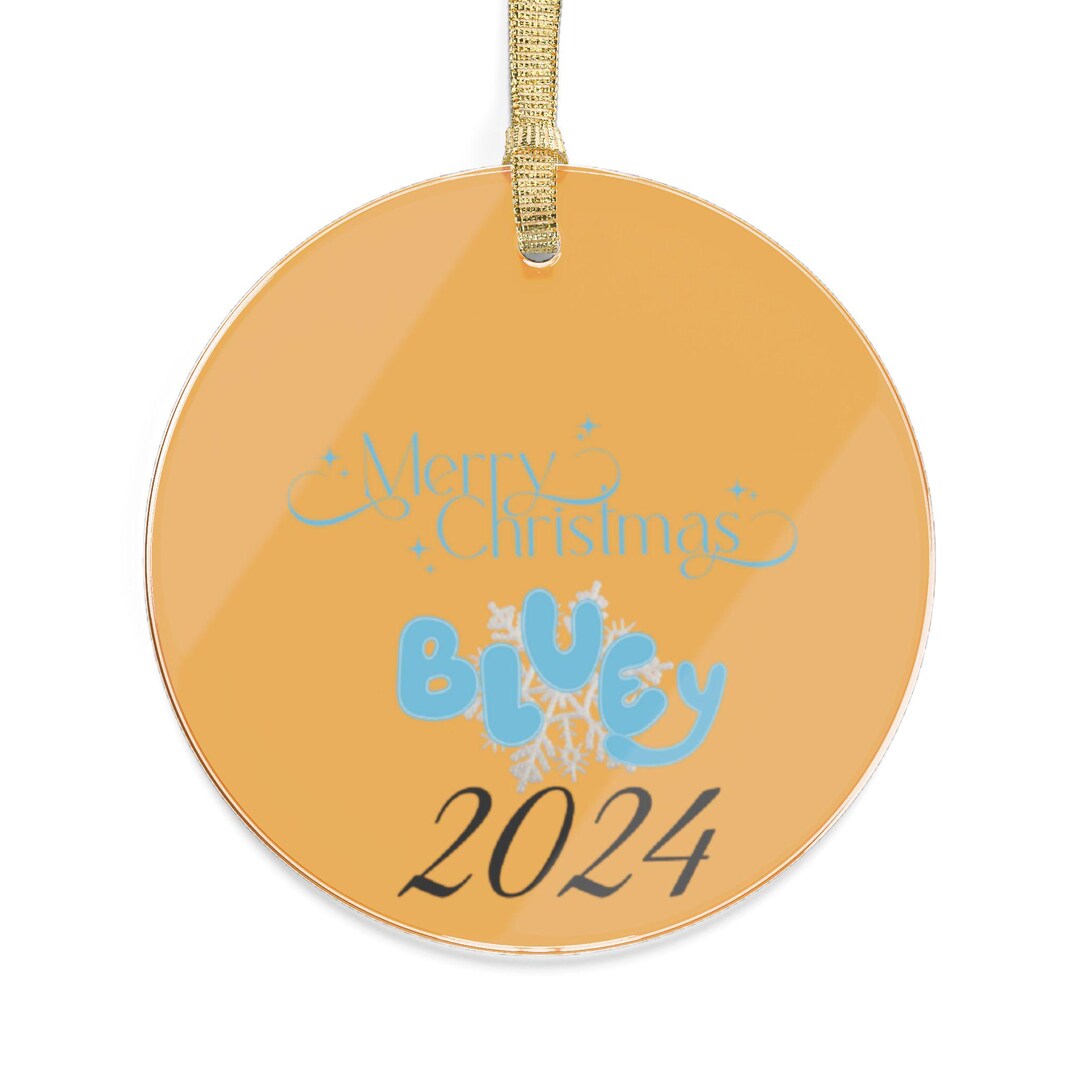Bluey Acrylic Christmas Ornaments Merry Christmas Bluey Design Holiday ...