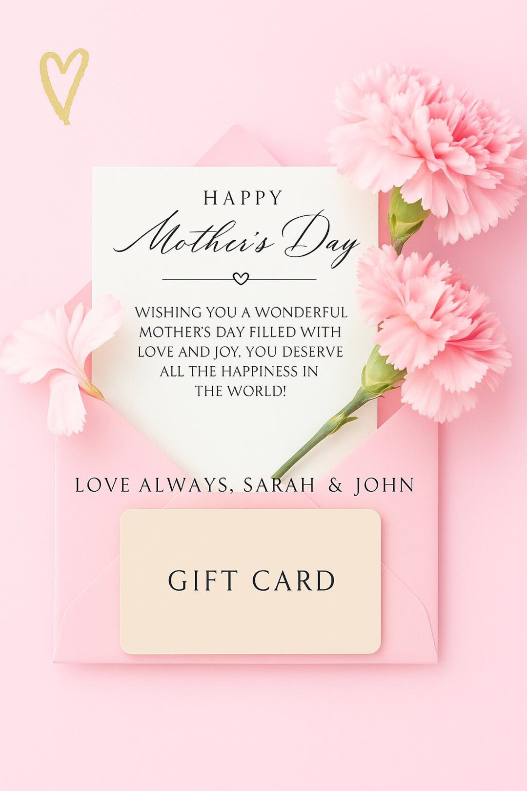 Editable Mother’s Day Gift Card Letter Template | Printable Canva Gift ...