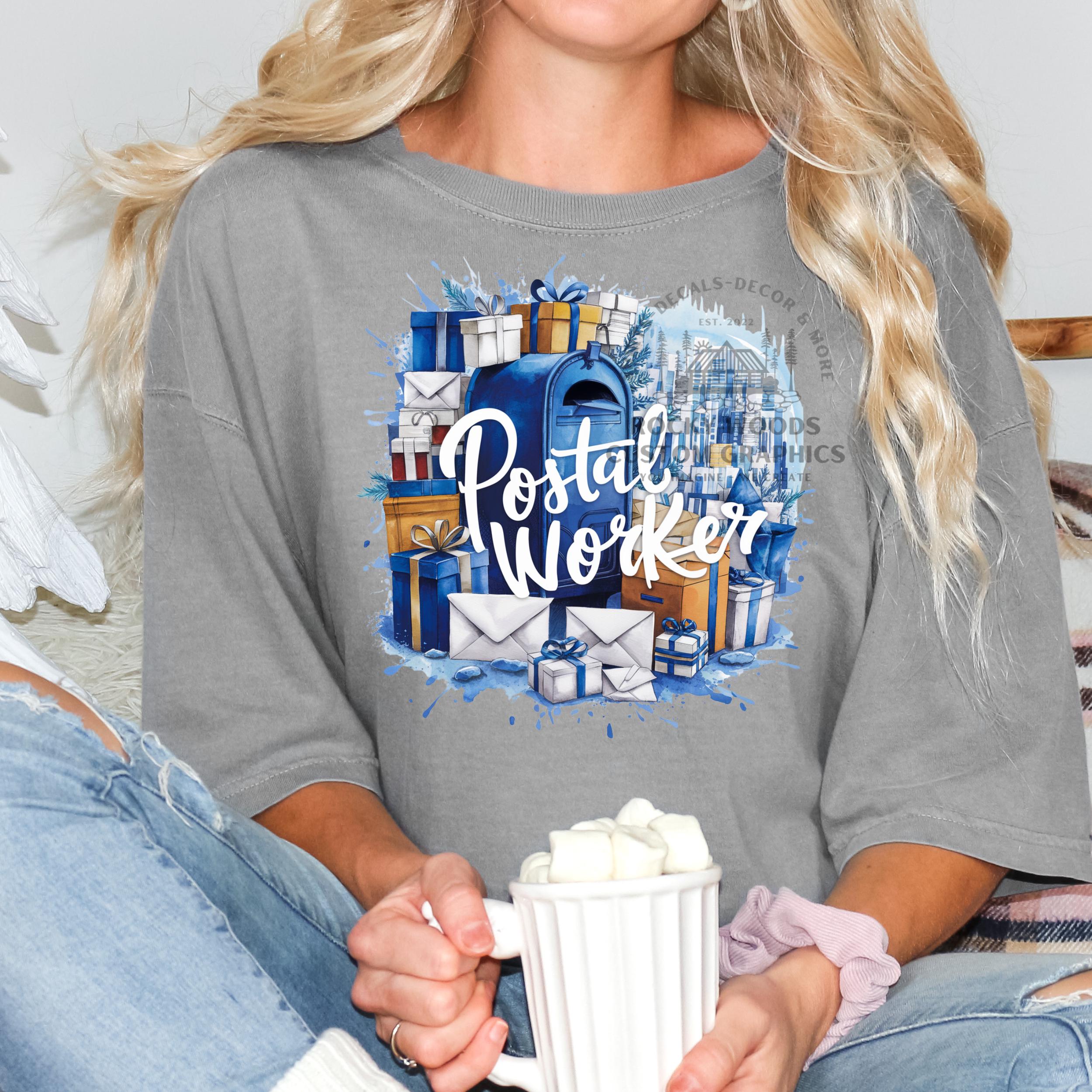 Postal Worker PNG Sublimation Design, Postal Service Shirt, Cute Mail ...