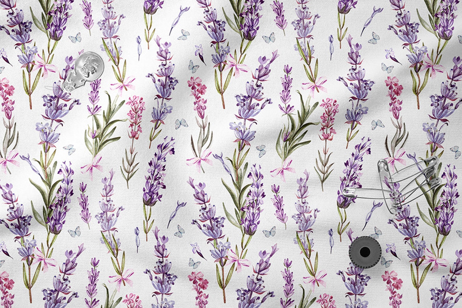LAVENDER FLOWERS Cotton 100% Eco-print Printed Cotton Fabric - Etsy