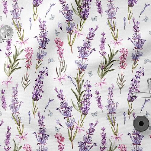 LAVENDER FLOWERS Cotton 100% Eco-print Printed Cotton Fabric - Etsy