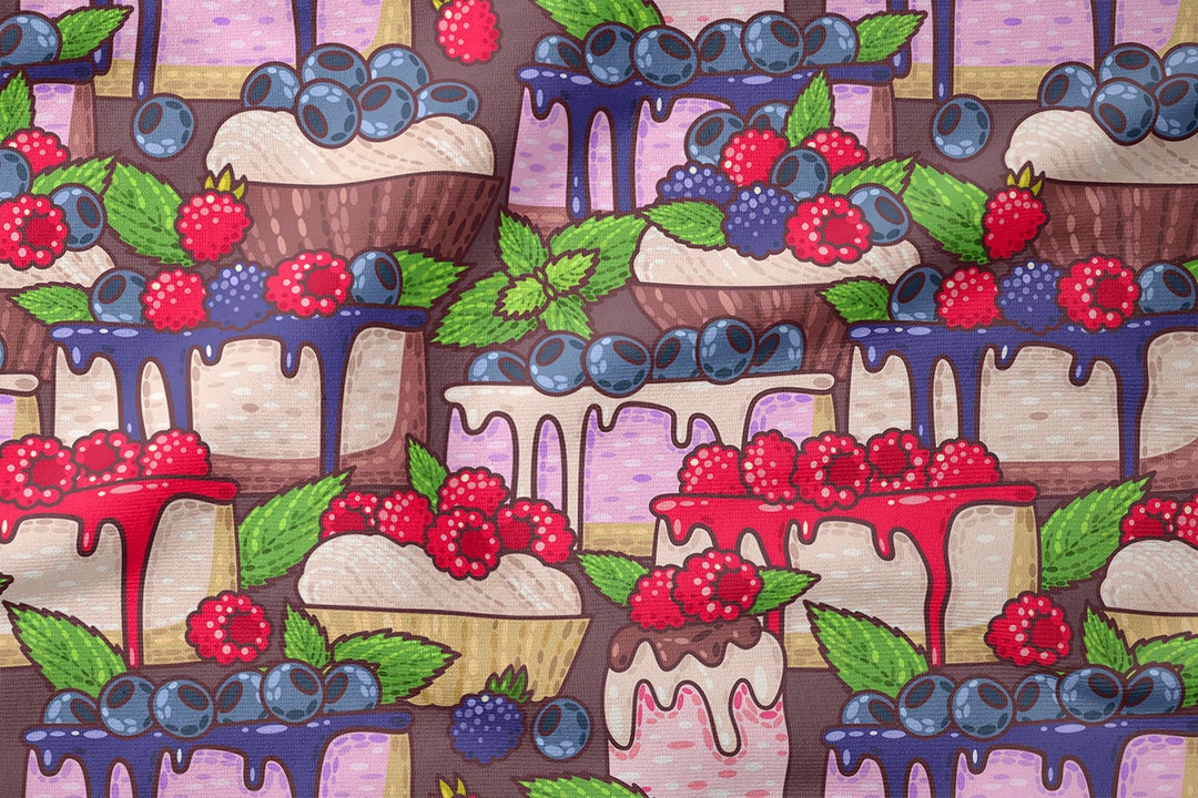 Baking Patterns Cotton 100%, Eco-print, Printed Cotton Fabric,baking ...