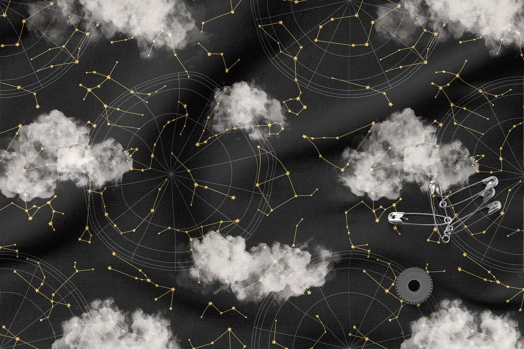 Constellations Cotton 100%, Eco-print, Printed Cotton Fabric ...