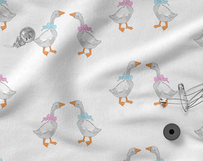 Vintage 1950s Mid Century Modern Canadian Geese Fabric Sample by Great ...