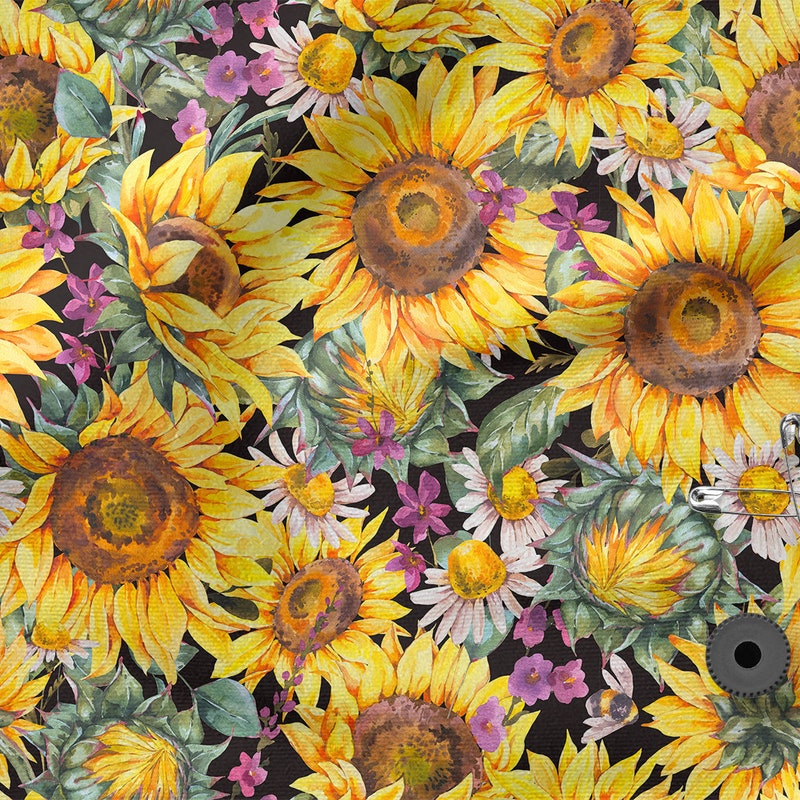 Sunflower Fabric - Etsy