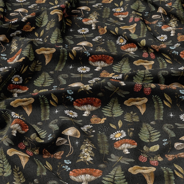 Printed Linen Fabric - Etsy