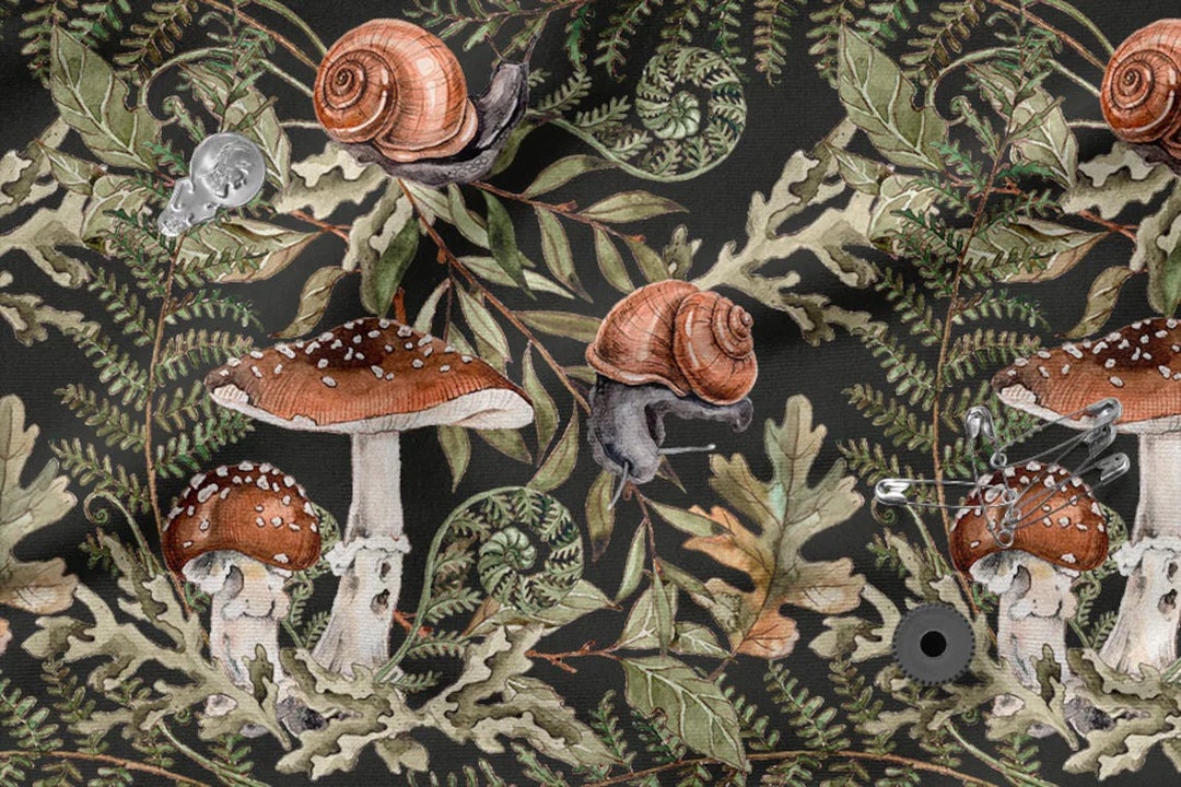 FOREST LIFE Cotton 100%, Eco-print, Printed Cotton Fabric, Width 150cm ...