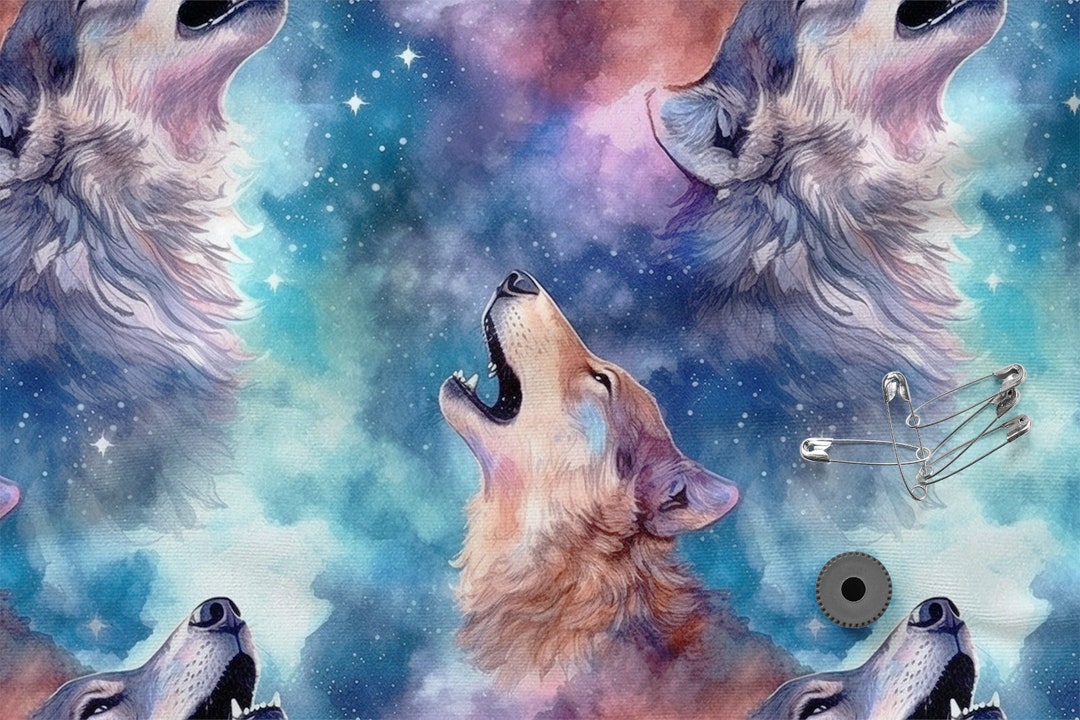 Wolf Cotton 100%, Eco-print, Printed Cotton Wolf Fabric, Width 150cm ...