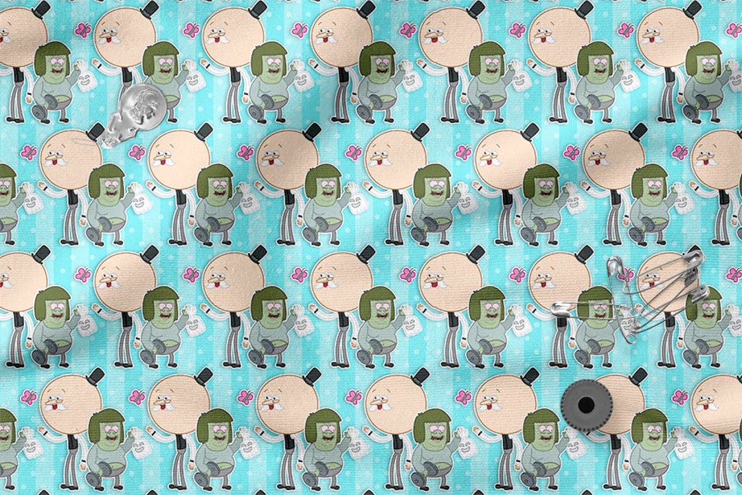 Classic Cartoon Cotton 100%, Eco-print, Printed Cotton Fabric, Cartoon ...