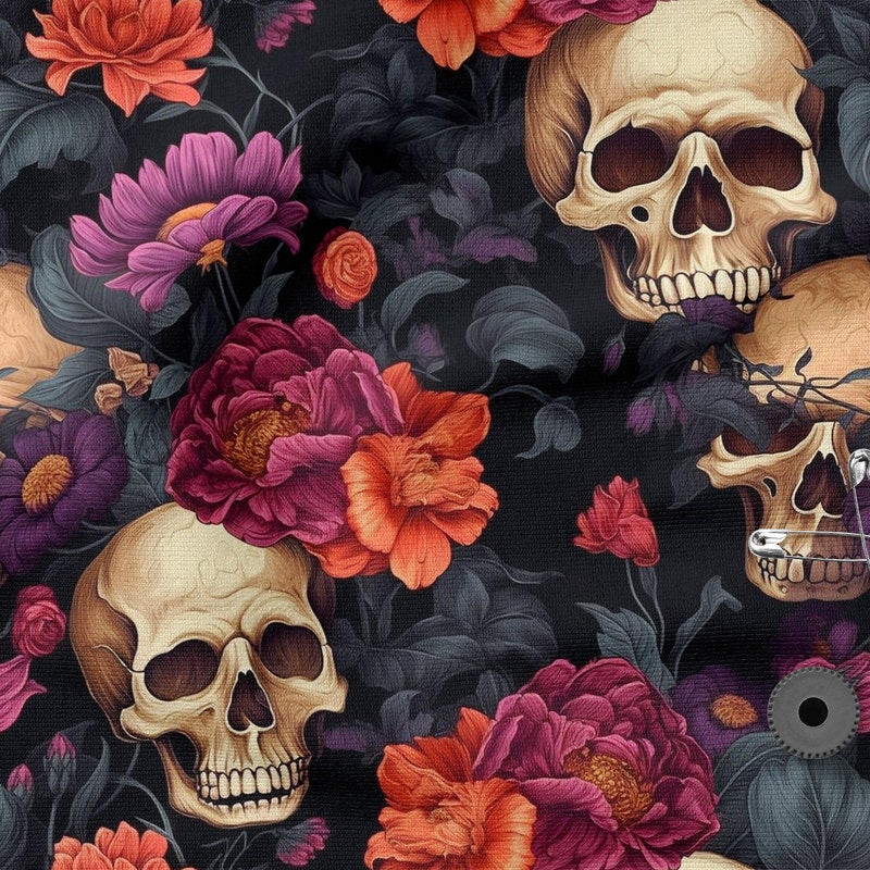 Skull Fabric - Etsy