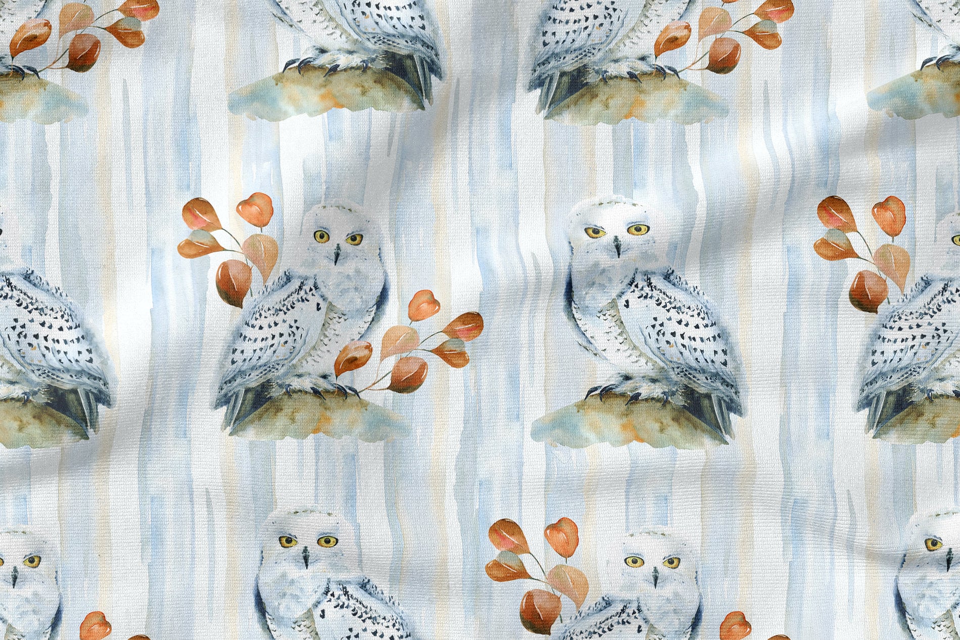 Owl Fabric Print