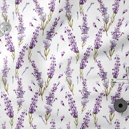 LAVENDER FLOWERS Cotton 100% Eco-print Printed Cotton Fabric - Etsy