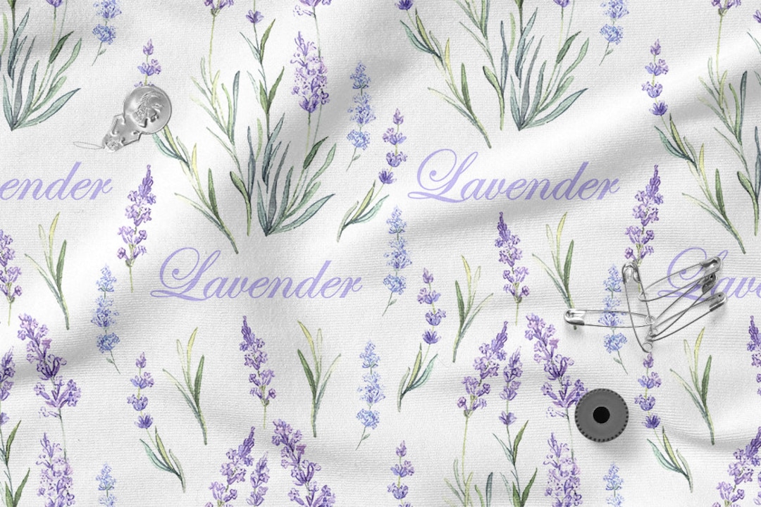 Lavender Summer Cotton 100%, Eco-print, Printed Cotton Fabric, Width ...