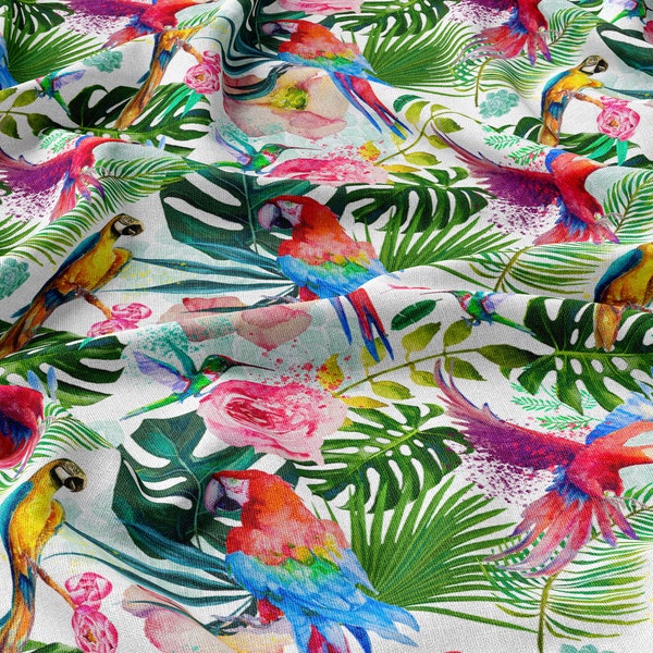 Tropical Print Fabric - Etsy