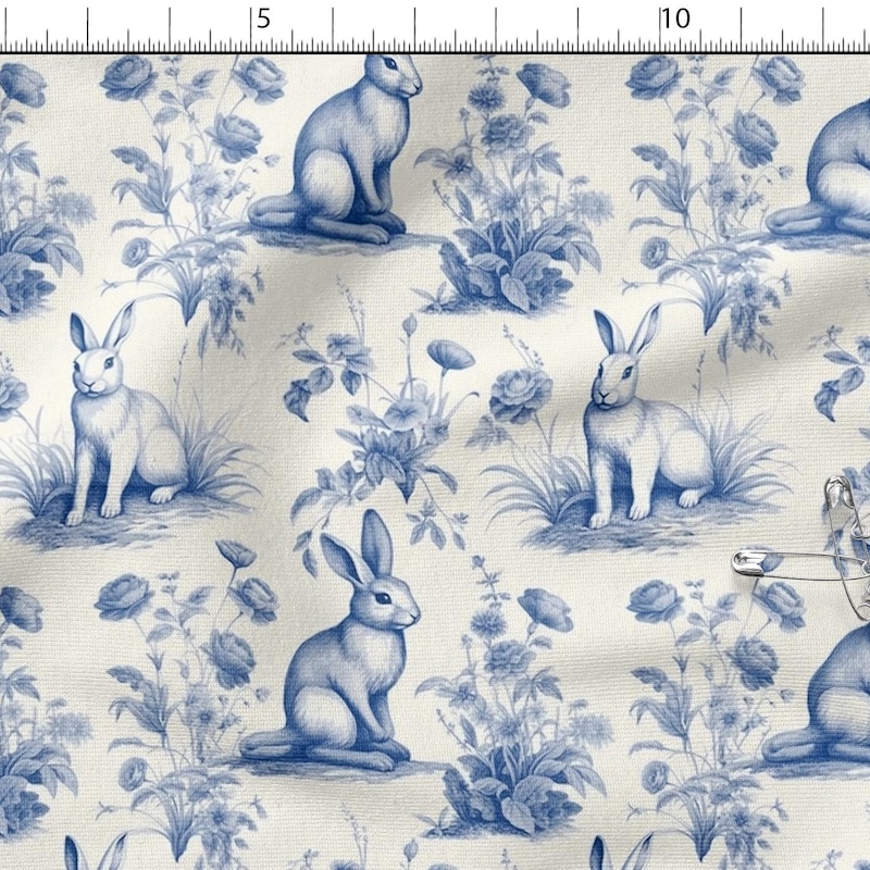Rabbit Print Fabric - Etsy