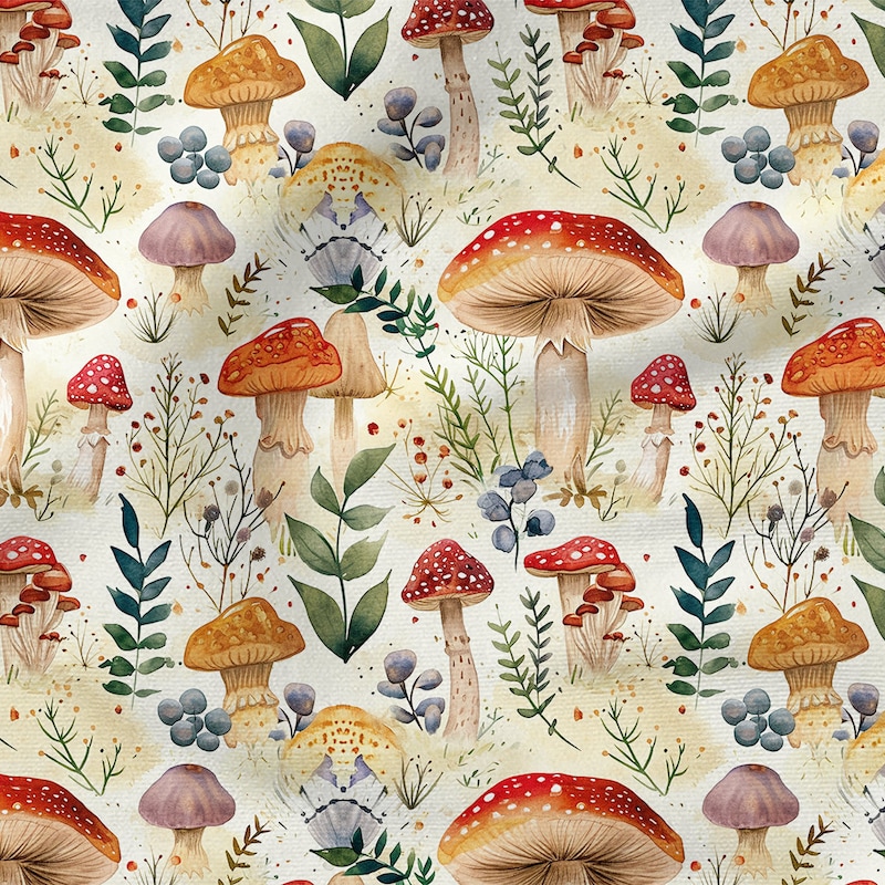 Mushroom Fabric - Etsy
