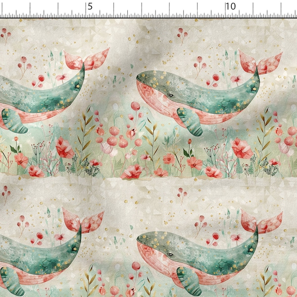 Whale Fabric - Etsy