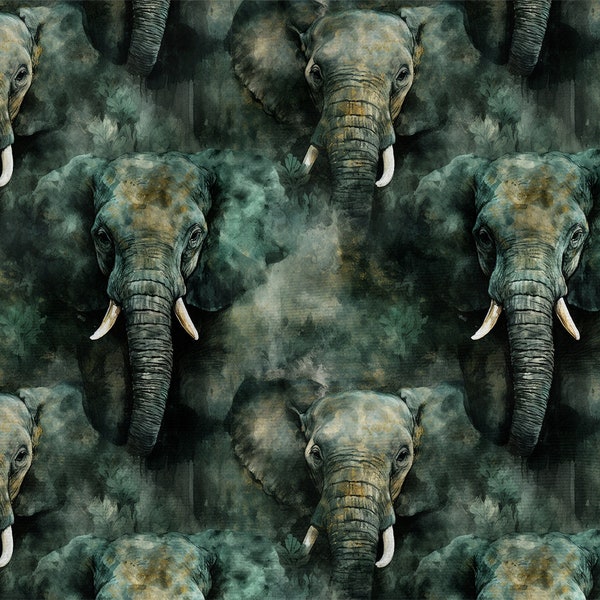Elephant Fabric - Etsy