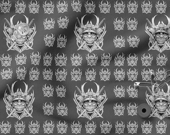 Japanese Samurai Fabric - Etsy