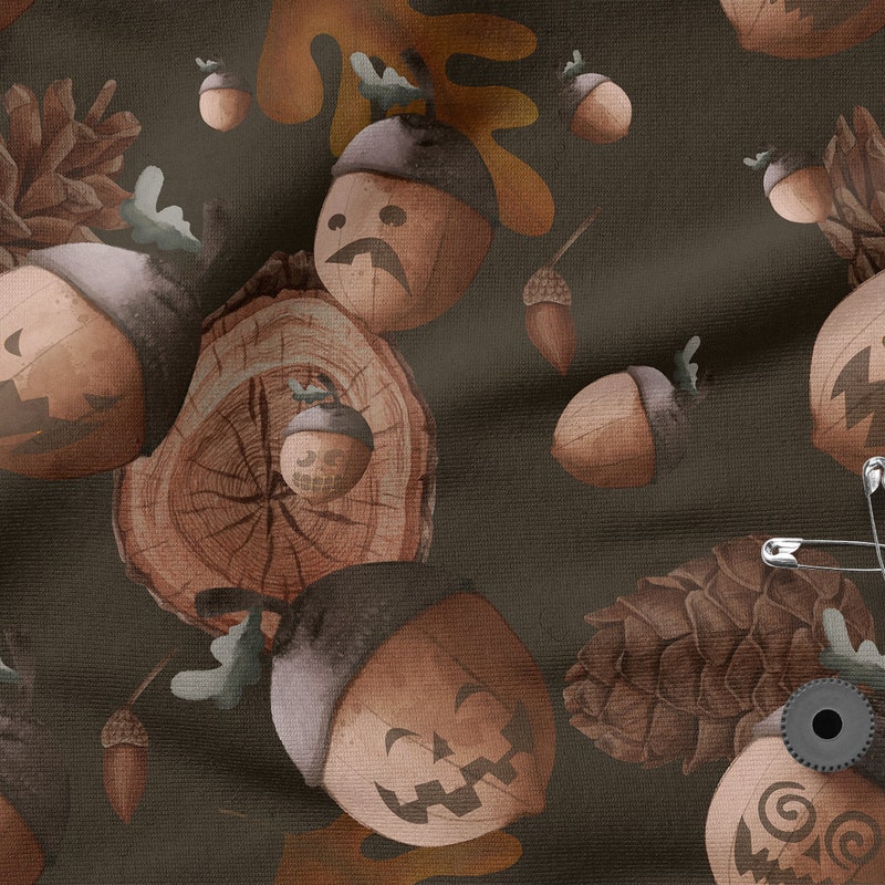 Acorn Forest Fabric - Etsy