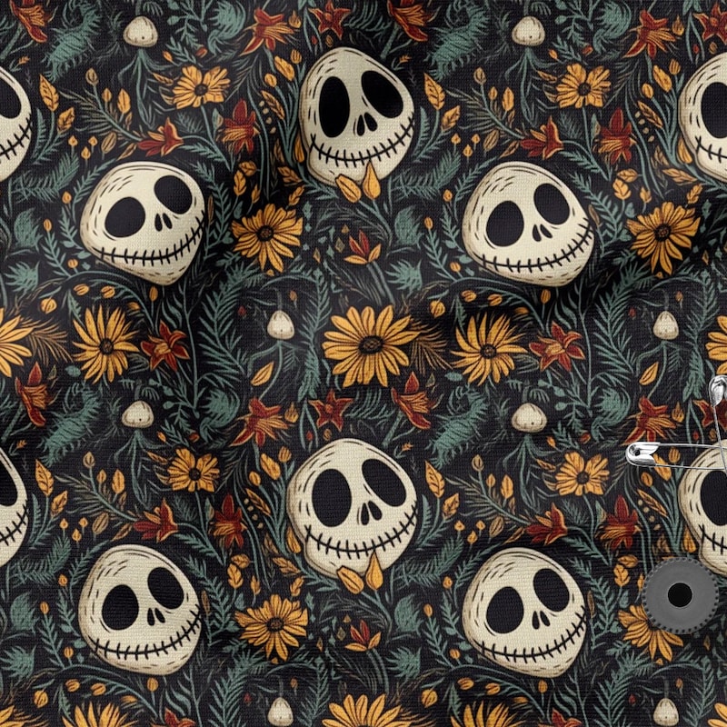 Vintage Skeleton Fabric - Etsy