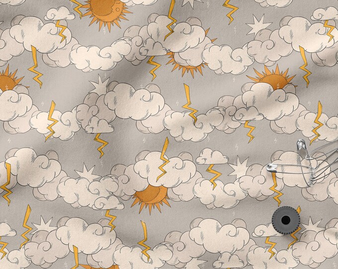 Thunder Storm Fabric Storm by Kostolom3000 Storm Cloud Rain Lightning ...